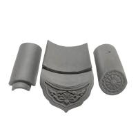 China Grey Clay Roof Tiles for Garden Bridge Pavilions Weather-Resistant Clay Barrel & Eaves Tiles for Chinese Style Architecture for sale