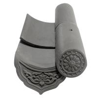 China Grey Clay Roof Tiles for Garden Bridge Pavilions Weather-Resistant Clay Barrel & Eaves Tiles for Chinese Style Architecture for sale