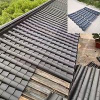 China Lightweight PP Synthetic Chinese Roof Sheets Integrated Plastic Antique Roof Tile Panels for Storefront Canopy & Interior Decor for sale