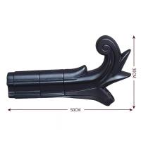 China Lightweight PP Synthetic Chinese Roof Tiles Plastic Antique Roof Top Set with Upturned Corners for Storefront & Pavilion for sale