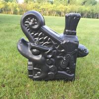 China Lightweight PP Synthetic Chinese Roof Tiles Plastic Antique Roof Top Set with Upturned Corners for Storefront & Pavilion for sale