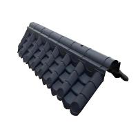 China Chinese Style Perimeter Wall Cap Tiles Plastic Lightweight Composite Eaves & Ridge Tile Supplies for Landscape Architecture for sale
