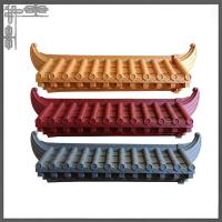 China Modular Asian Style Wall Top Eaves Cover Weatherproof Resin Chinese Roof Ridge Tiles for Hotel & Restaurant Wall Decor for sale