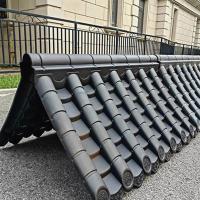 China Commercial Synthetic Chinese Roof Coping Supplies Weatherproof PVC/PP Polymer Ridge & Eaves Modules for Fence & Wall Tops for sale
