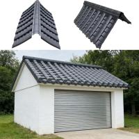 China Commercial Synthetic Chinese Roof Coping Supplies Weatherproof PVC/PP Polymer Ridge & Eaves Modules for Fence & Wall Tops for sale