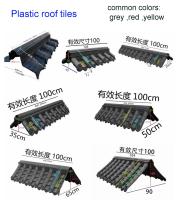 China Modular Double-Sided Chinese Style Gate Canopy & Wall Dual-Sloped PP Polymer Roof Tiles Ridge & Eaves Modules for sale