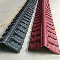 China Lightweight Plastic Chinese Roof Ridge Tiles UV-Resistant Red & Black Polymer Ridge Cap Cover for Garden Wall & Pavilion Roofs for sale