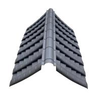 China Lightweight Plastic Chinese Roof Ridge Tiles UV-Resistant Red & Black Polymer Ridge Cap Cover for Garden Wall & Pavilion Roofs for sale