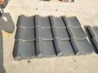 China Dark Grey Glazed Ceramic Kawara Eaves Tiles Japanese Style Glazed Roof Tiles for Resort Villa & Cultural Architecture for sale
