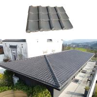 China Dark Grey Glazed Ceramic Kawara Eaves Tiles Japanese Style Glazed Roof Tiles for Resort Villa & Cultural Architecture for sale