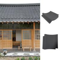 China Traditional Japanese Kawara Roof Tiles J-Type Ceramic Roof Tiles for Japanese Style House Roofing Tea House Construction for sale