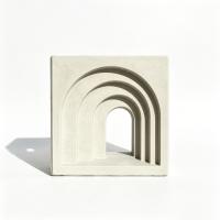China 3D Arch Concrete Ventilation Breeze Blocks | Hollow Decorative Cement Bricks for Storefronts & Architectural Sunscreen Walls for sale