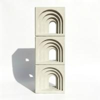 China 3D Arch Concrete Ventilation Breeze Blocks | Hollow Decorative Cement Bricks for Storefronts & Architectural Sunscreen Walls for sale