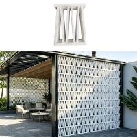 China Cement Geometric Breeze Blocks White Hollow Concrete Screen Bricks for Architectural Facades & Interior Partitions for sale