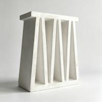 China Cement Geometric Breeze Blocks White Hollow Concrete Screen Bricks for Architectural Facades & Interior Partitions for sale