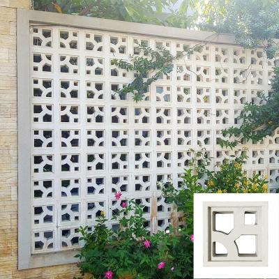 China Concrete Latticework Breeze Tiles Precast Cement Hollow Bricks for Breathable Outdoor Courtyard Walls & Sunscreens for sale