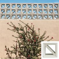 China Precast White Concrete Breeze Block Architectural Diagonal Louvre Screen Blocks for Exterior Boundary Walls for sale