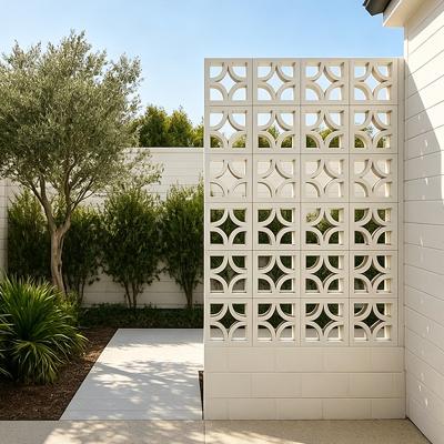 China Cast Concrete Decorative Breeze Blocks Geometric Screen Bricks for Resort Patio Partitions & Sunshade Facades for sale