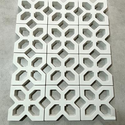China White Cast Cement Ventilation Screen Bricks Architectural Concrete Masonry Screen Walls Block for Airflow Facades for sale