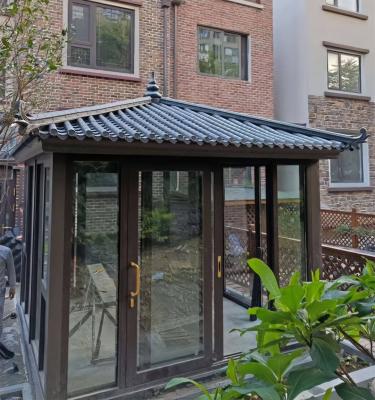 China Chinese Pavilion Synthetic Resin Roof Tiles Lightweight Antique Plastic Roofing Sheets for Tea House Gazebos for sale