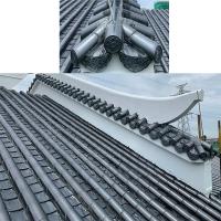 China Black Glazed Chinese Roof Tiles Traditional Clay Roofing Tiles with Eaves & Ridge Tiles for Temple Pavilion Garden Projects for sale