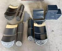 China Black Glazed Chinese Roof Tiles Traditional Clay Roofing Tiles with Eaves & Ridge Tiles for Temple Pavilion Garden Projects for sale
