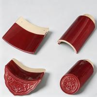 China High-Fired Vitreous Chinese Style Ceramic Roof Tiles Frostproof Chinese Red Glazed Tiles for Chinese Pagoda & Pavilion Roofing for sale