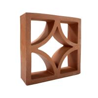 China Diamond Pattern Terracotta Breeze Blocks Geometric Hollow Clay Screen Vent Blocks for Outdoor Patio Partition for sale