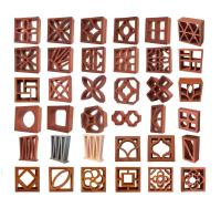China Diamond Pattern Terracotta Breeze Blocks Geometric Hollow Clay Screen Vent Blocks for Outdoor Patio Partition for sale