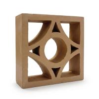 China Natural Terracotta Breeze Blocks Earthy Yellow Clay Decorative Ventilation Blocks Indoor & Outdoor Decorative Space Dividers for sale