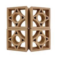 China Natural Terracotta Breeze Blocks Earthy Yellow Clay Decorative Ventilation Blocks Indoor & Outdoor Decorative Space Dividers for sale
