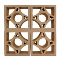 China Natural Terracotta Breeze Blocks Earthy Yellow Clay Decorative Ventilation Blocks Indoor & Outdoor Decorative Space Dividers for sale