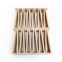 China Vertical Slotted M Pattern Terracotta Breeze Blocks Architectural Linear Clay Louver Screen Bricks for Sunscreen Facades for sale