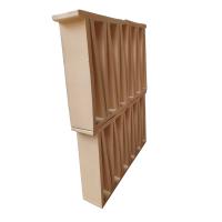 China Vertical Slotted M Pattern Terracotta Breeze Blocks Architectural Linear Clay Louver Screen Bricks for Sunscreen Facades for sale