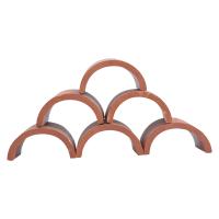 China Curved Terracotta Clay Tiles for Roof & Wall Screen Architectural Fish Scale Lattice Blocks for Exterior Decorative Facades for sale