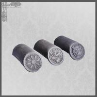 China Grey Temple Flat Clay Roof Tiles for sale