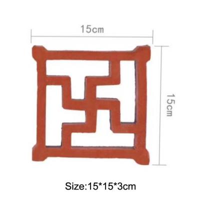 China Outdoor Terracotta Clay Hollow Bricks Handmade Ventilation Terracotta Screen Wall Blocks for sale