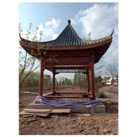 China Handmade Chinese Style Pavilion 2.8m Authentic Outdoor Wooden Gazebo for sale