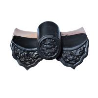 China Roofing material black glazed Japanese roof tiles for sale