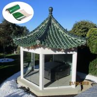 China Traditional Chinese green glazed roof tiles for Asian gazebo for sale
