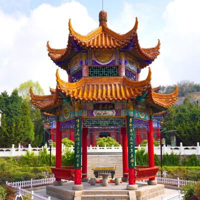 China Antique Hexagon Wooden Garden Gazebo Outdoor 2.5 M Chinese Pavilion for sale