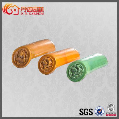 China Traditional Chinese ceramic roof tiles yellow color for temple restoration for sale