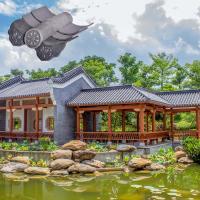 China 180mm Old Clay Roof Tiles 10mm Thick Chinese Temple Roof Tiles for sale