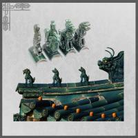 China Antique Chinese Roof Ornaments Figures Decoration Temple Glazed Handmade for sale