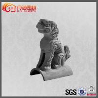 China Buddhist Chinese Roof Ornaments Temple Unglazed Grey Dragon Roof Ridge Tiles for sale