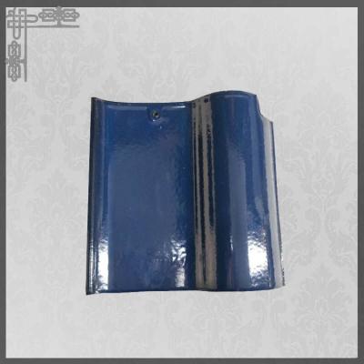 China Glossy Blue Spanish Terracotta Roof Tiles 220mm Terracotta Roof Ridge Tiles for sale