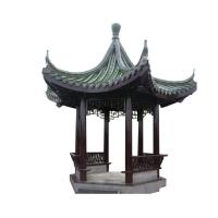China Hexagonal Chinese Pavilion Wooden Garden Gazebo for sale