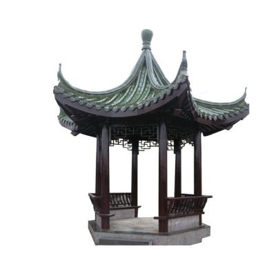 China Hexagonal Chinese Pavilion Wooden Garden Gazebo for sale