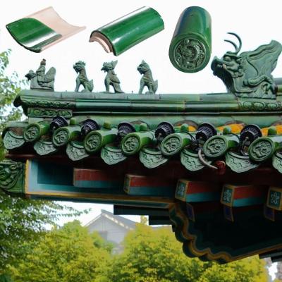 China Authentic old glazed green Chinese roof tiles for building for sale