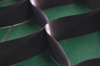 China HDPE Steel Plastic Riveted Geocell For Road Construction Confinement System for sale